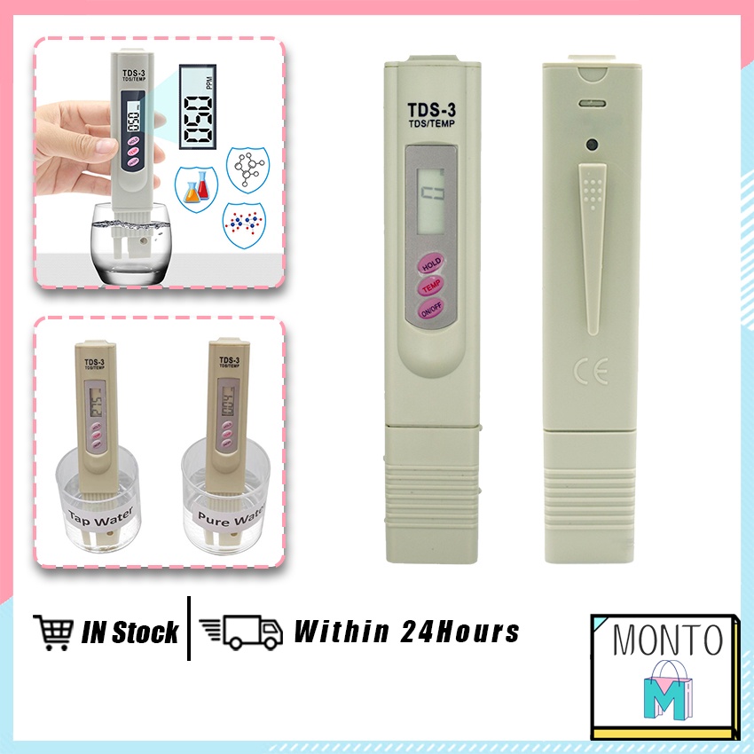Digital Handheld TDS Meter Portable Water Quality Tester Analyzer TDS ...
