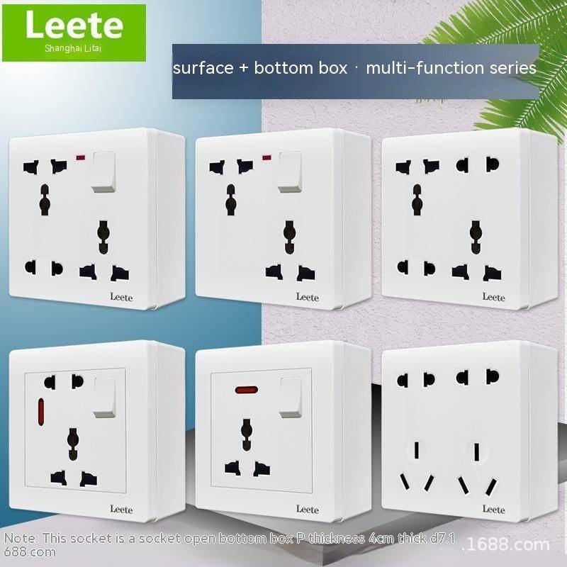 Shanghai Litai Switch Socket Type 86 Surface Mounted Multi-Function Ten ...