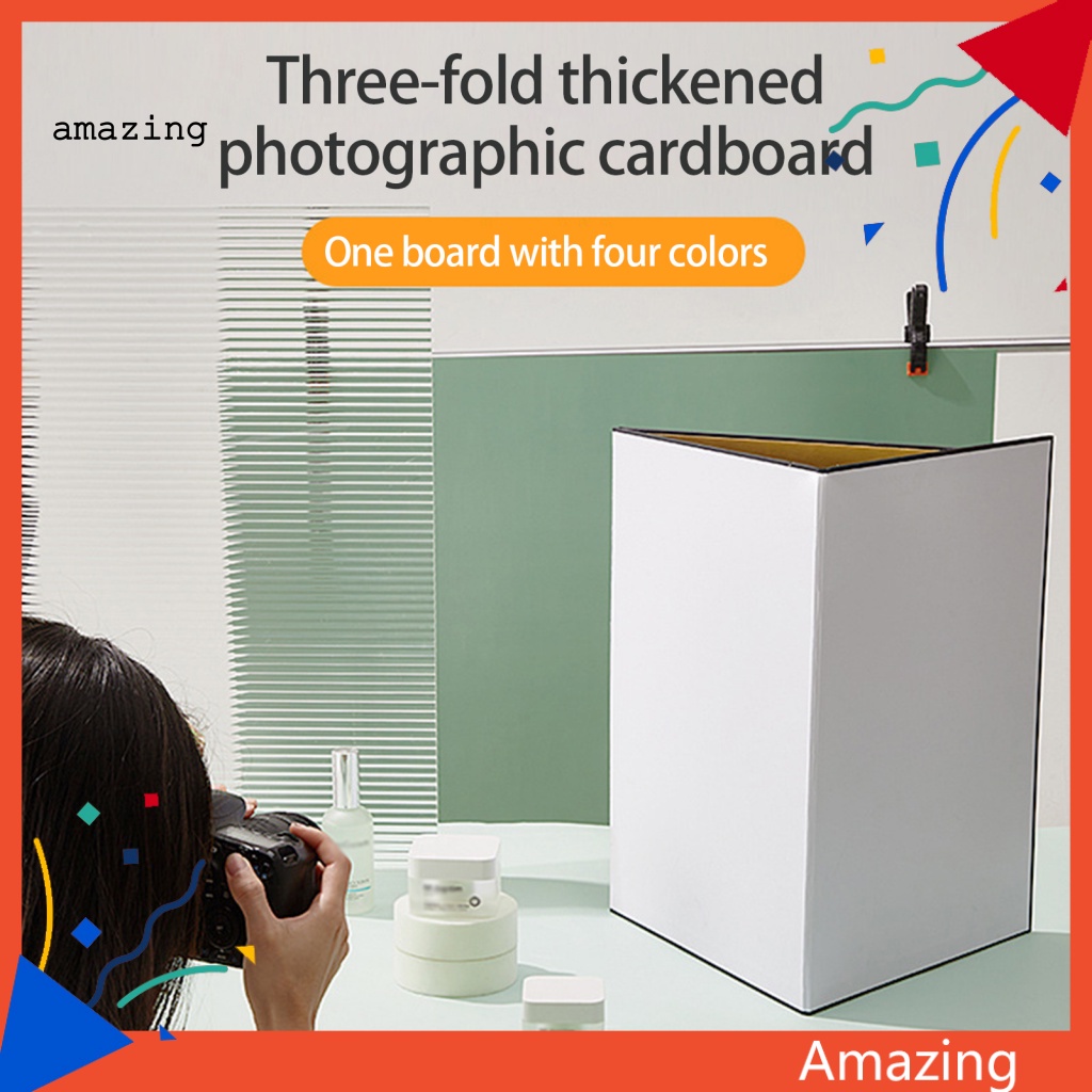 [AM] Reflective Cardboard Tri-fold Professional Effect 4 Colors in 1 ...