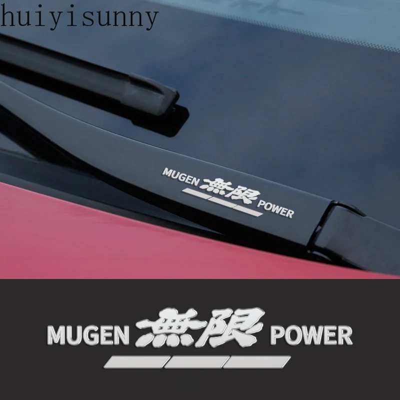 HYS Car Metal Emblem Window Wiper Stickers Reflective Decor Decals For ...