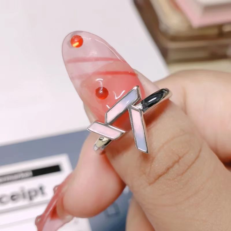 Kpop Idol SEVENTEEN Rings Enamel Process Pink Blue Halo Dyeing Ring ...