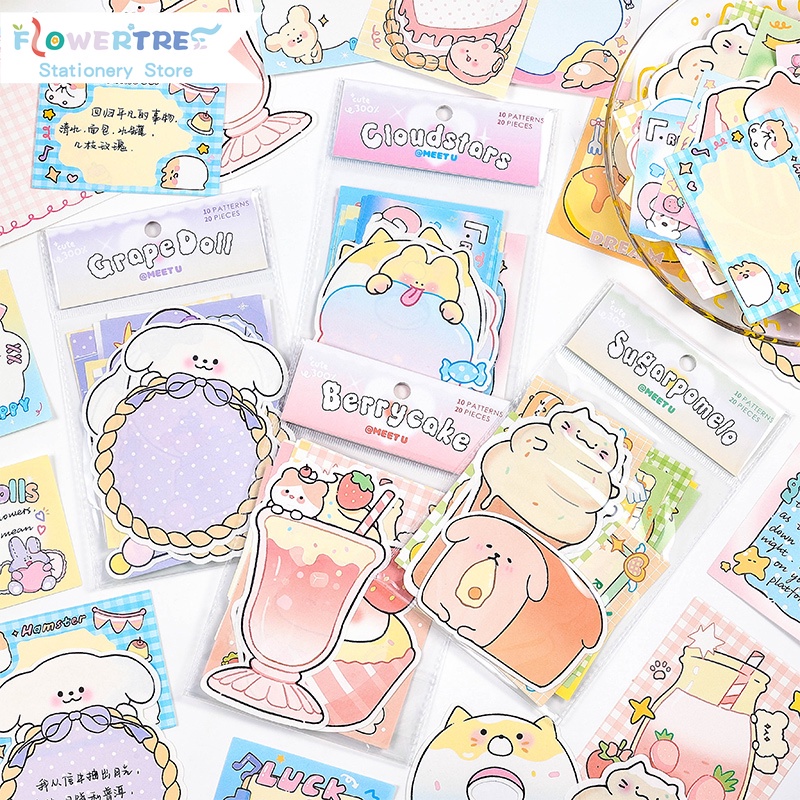 20 Sheets Adorable Planet Notes Memo Pad School Office Stationery ...