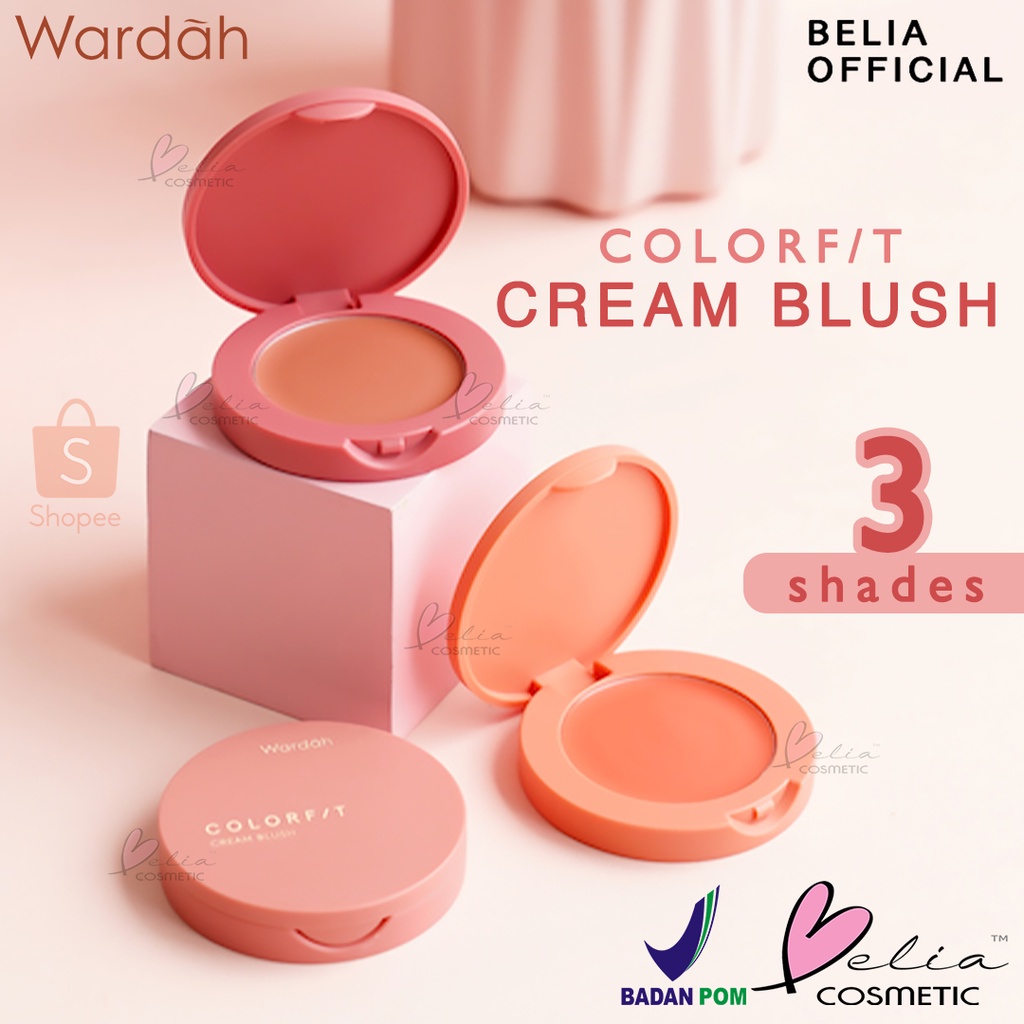 Wardah COLORFIT CREAM BLUSH 3G | Intense & PIGMENTED | Blush ON | Bpom ...