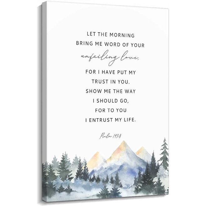 Psalm 143 8 Bible Scripture Wall Decor Bible Verse Poster Pictures ...