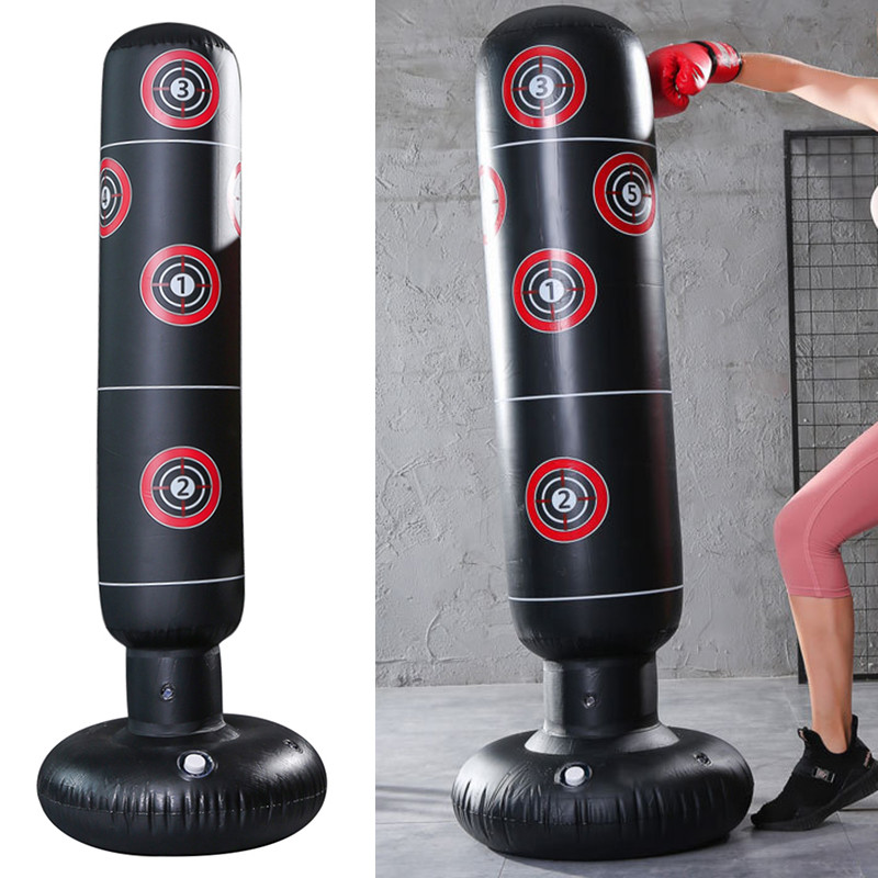 Freestanding Punching Bag - 1.6M Inflatable Boxing Column for Adults ...