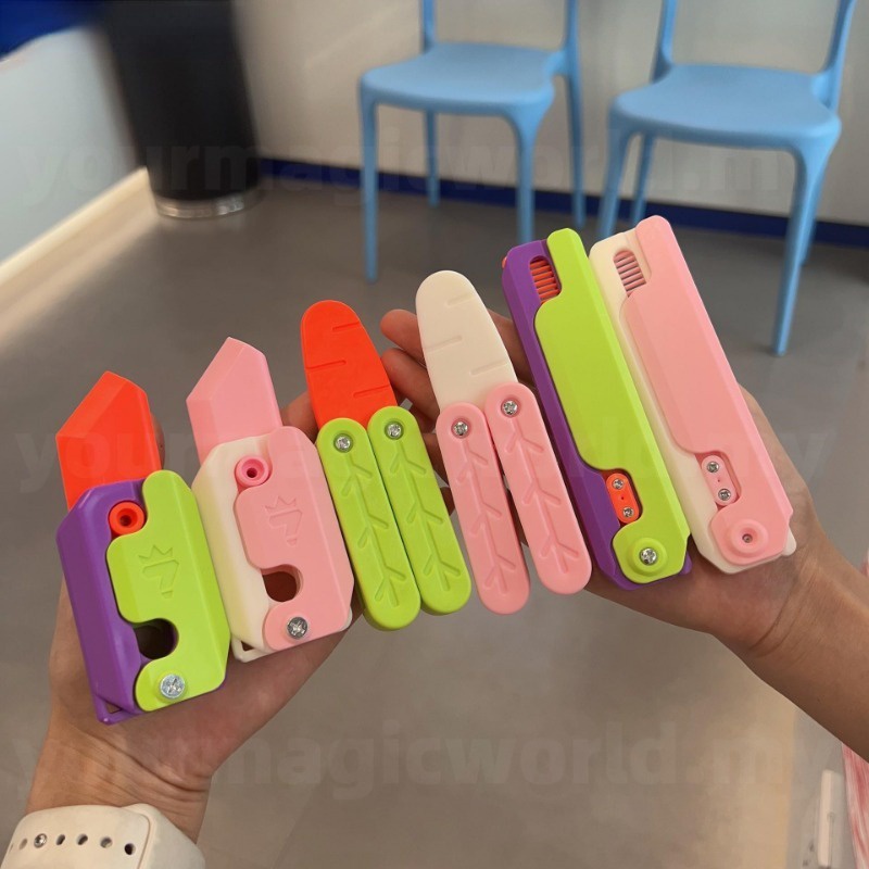 Fidget Tool Toys Knife,Adults 3D Printing Turnip Plastic Gravity Carrot ...
