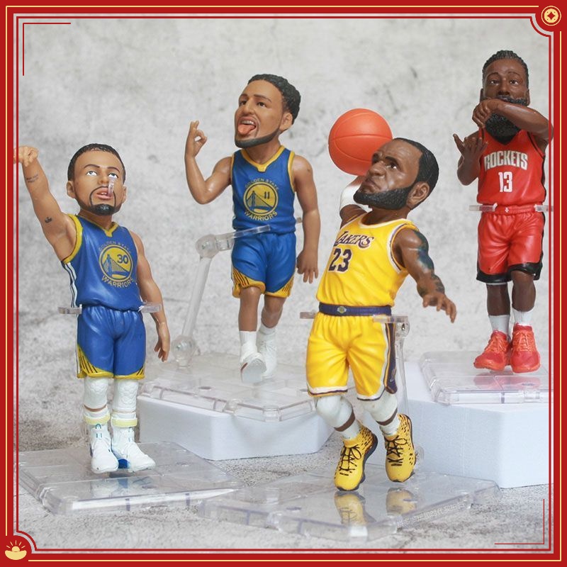 NBA star action figure Curry/James/harden/Thompson doll model desktop ...