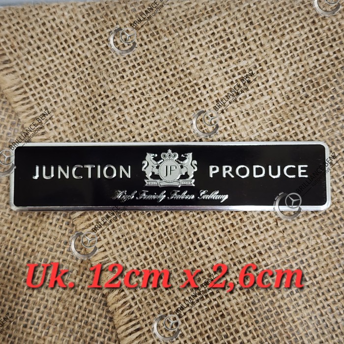 3D ALUMINUM EMBLEM JP JUNCTION PRODUCE STICKER JUNCTION PRODUCE PLATE ...
