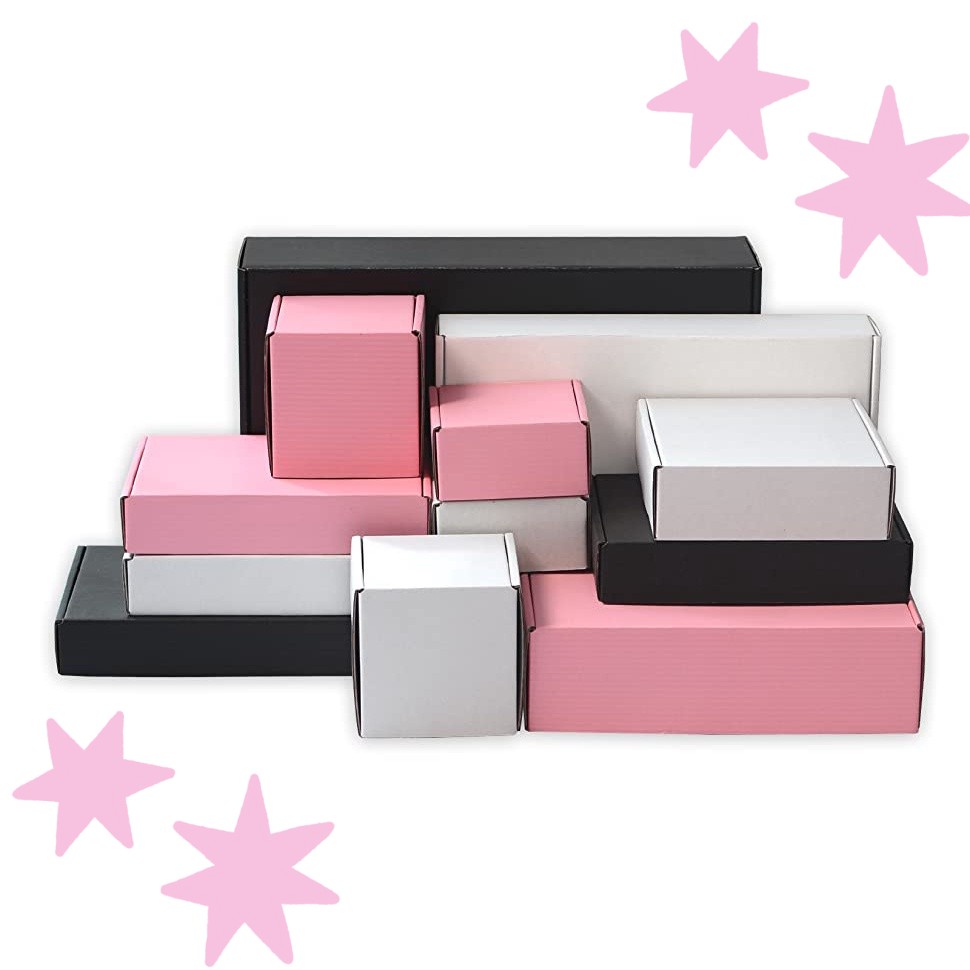 Colorful Carton box corrugated cardboard packaging Different colors and ...