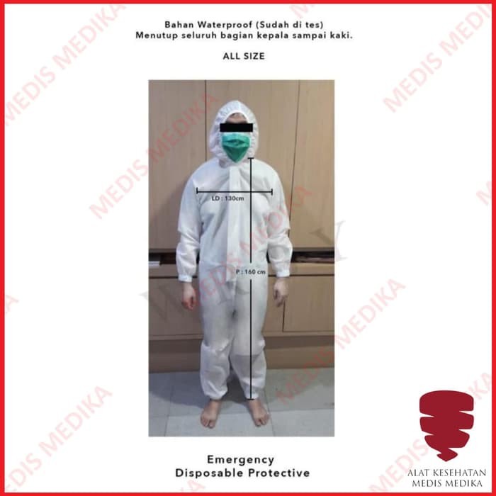 Hazmat Suite Personal Protective Equipment Waterproof Coverall | Shopee ...