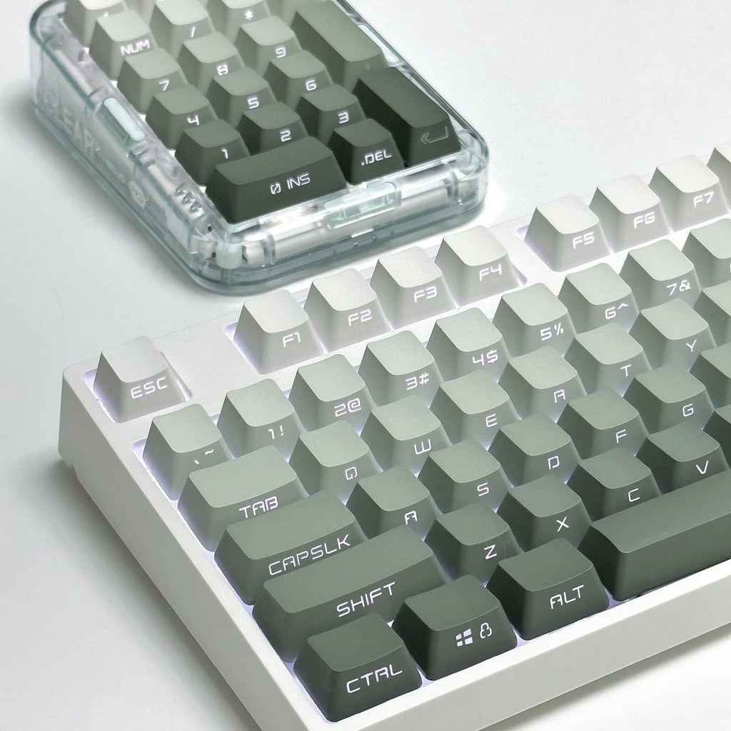 Seaweed key cap side engraving gradient pbt material OEM highly ...