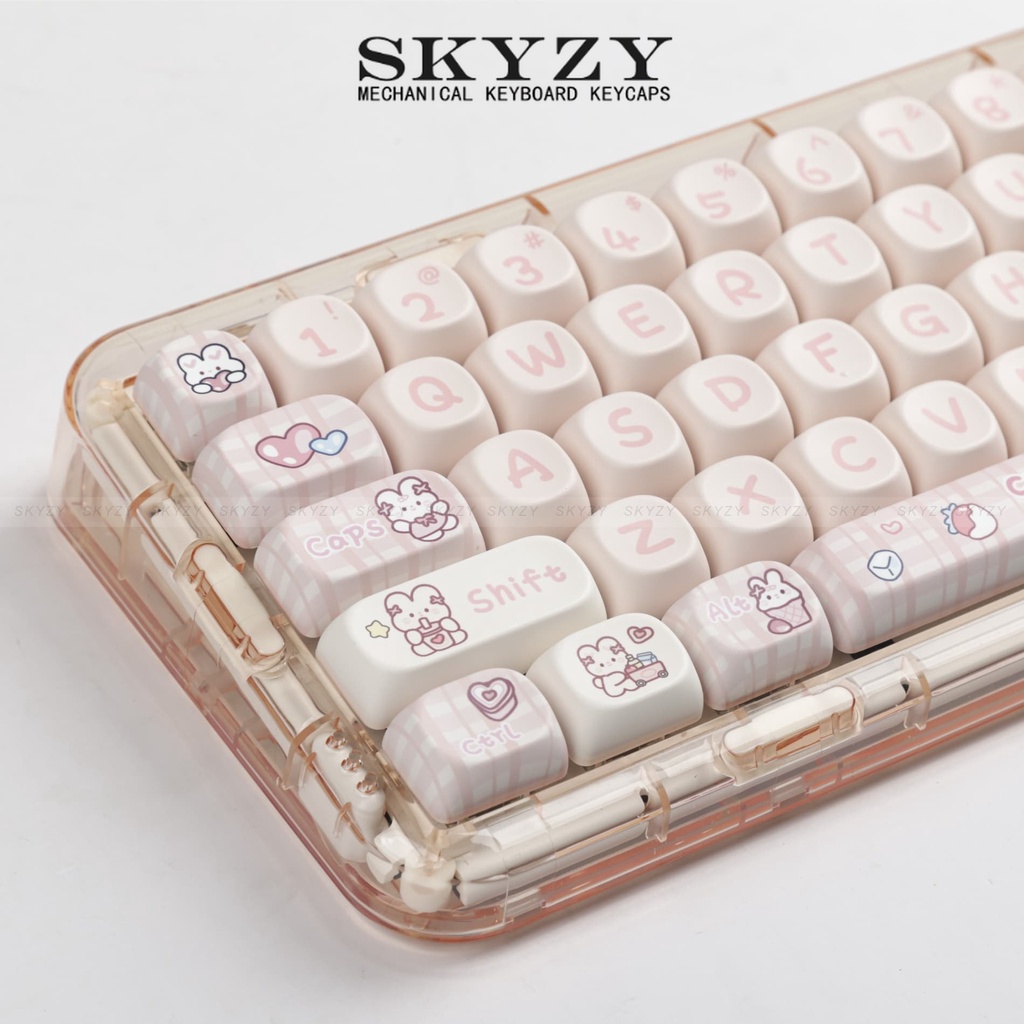 Snack Bunny Keycaps MOA Profile Cute Cartoon PBT Dye Sub Mechanical ...