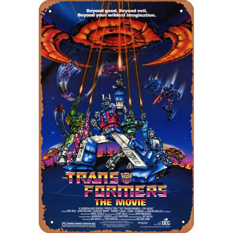 Transformers The Movie Movie Poster Tin Painting Tin Sign Metal Sign ...