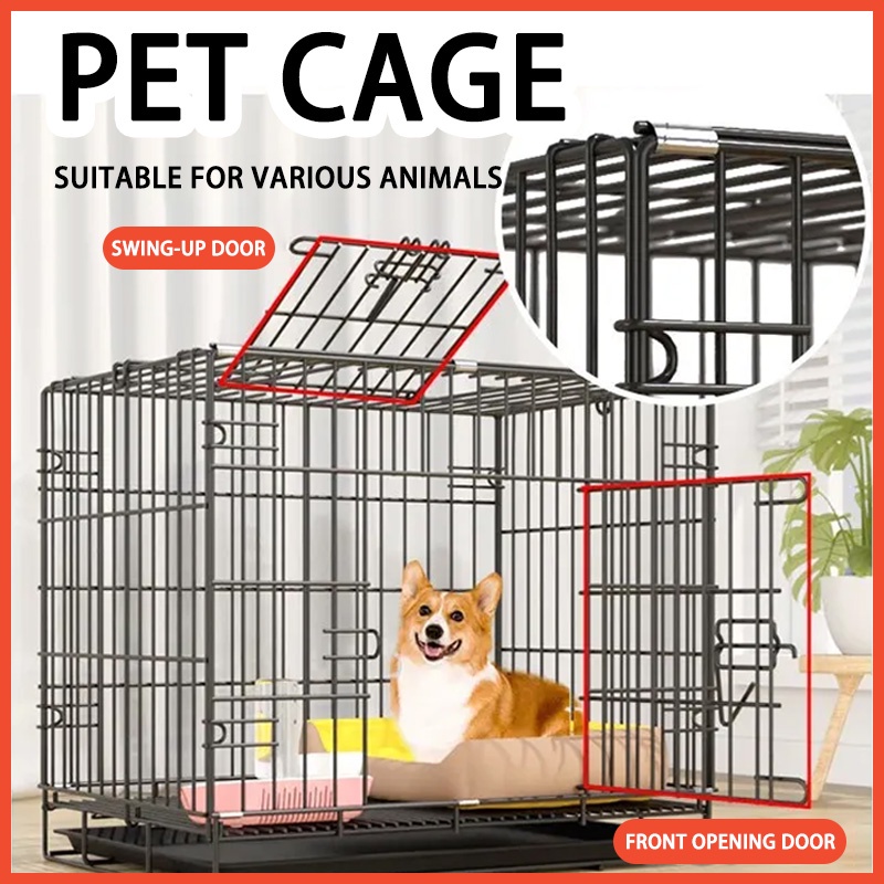 [2 Feet]Dog Cage Pet Cage READY STOCK Cat Cage Cat Tent Foldable ...