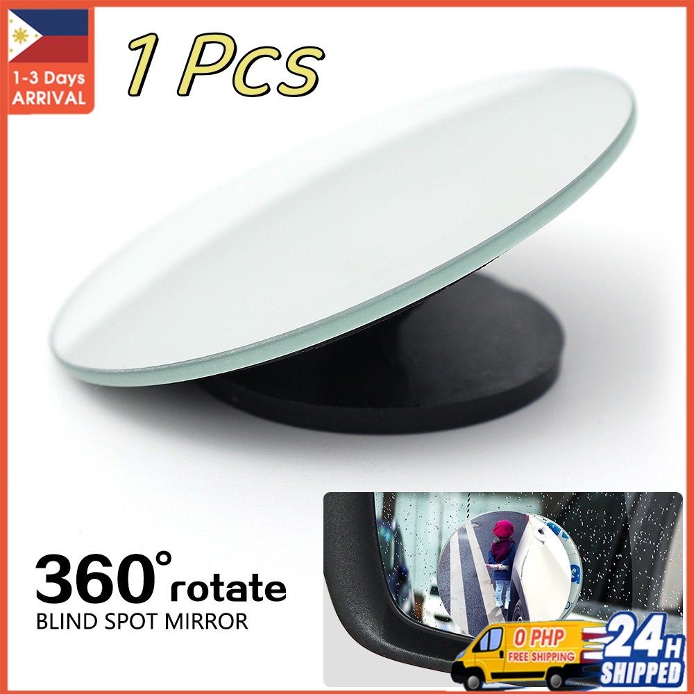 360 Degree HD Blind Spot Mirror Car Rearview Convex Mirror Reverse Wide ...