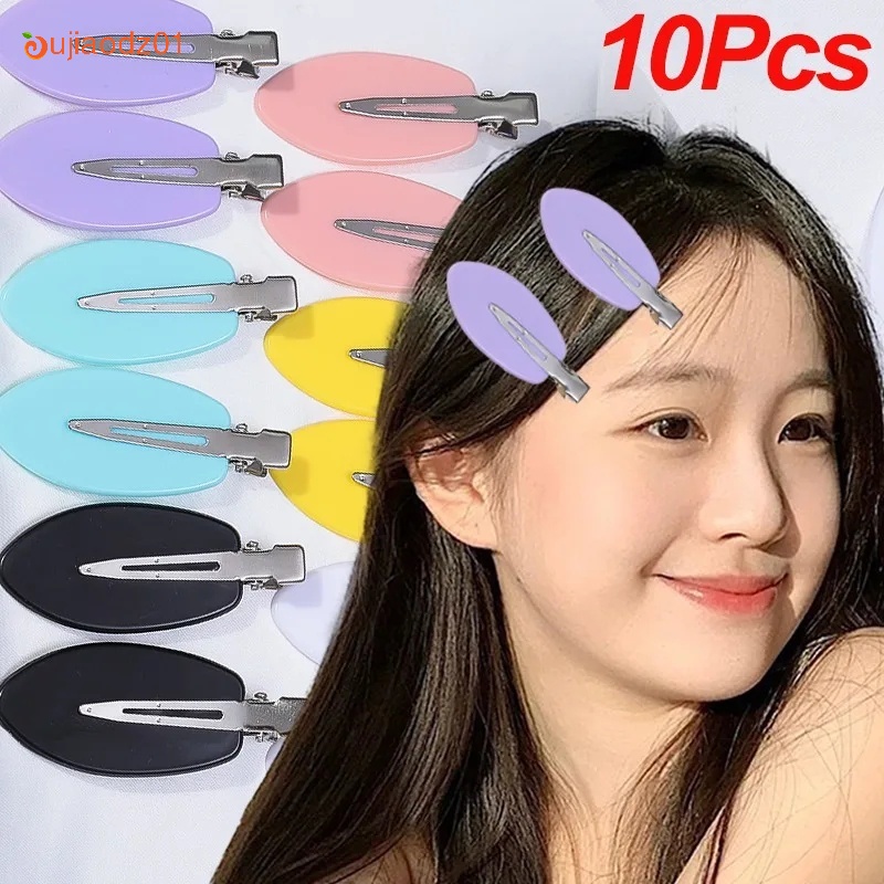 2/6/10Pcs Seamless Candy Color Hair Clips Side Bangs No Bend Fix Fringe ...