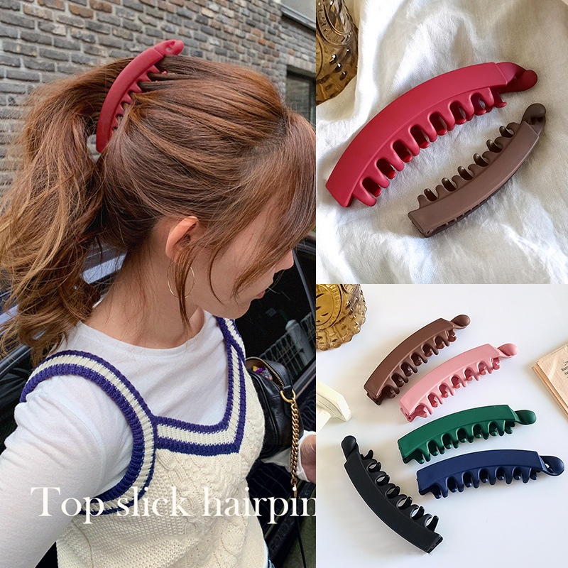 Pearl Ponytail Hair Clip Banana Clip Vertical Clip Fashion Color ...