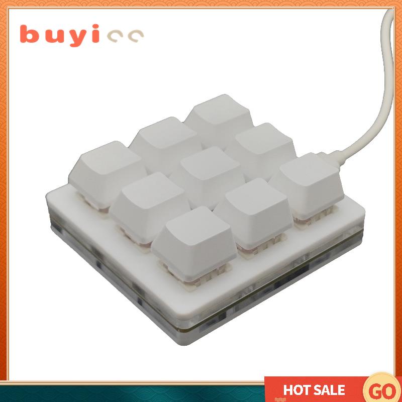 【Buyi00】1 PCS 9-Key Mini Mechanical Keypad Select All Copy Paste Custom Shortcut Key One-Key ...
