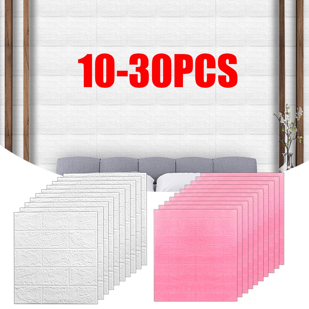 30/20/10PCS 3D Brick Pattern Wall Panels Wallpaper/Bedroom Kitchen ...