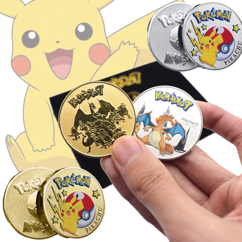 Pokemon Anime Metal Collection Chariot Pikachu Commemorative Coin Gold ...