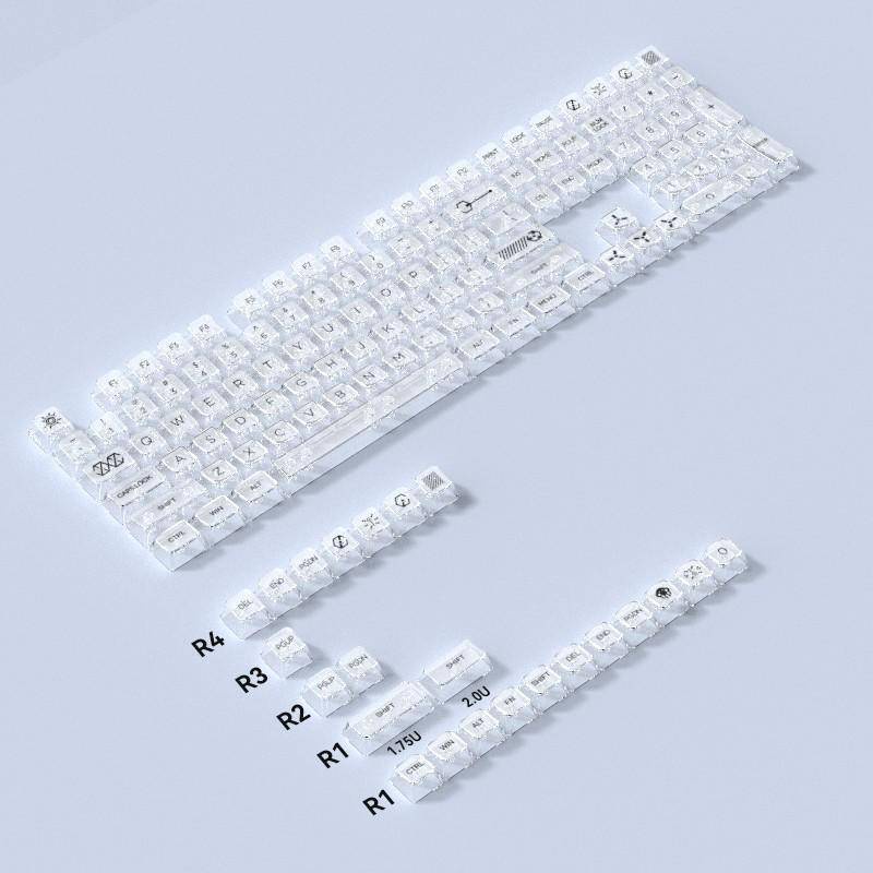 Transparent Clear Keycap Set With Puller Crystal Keycaps For Mechanical ...