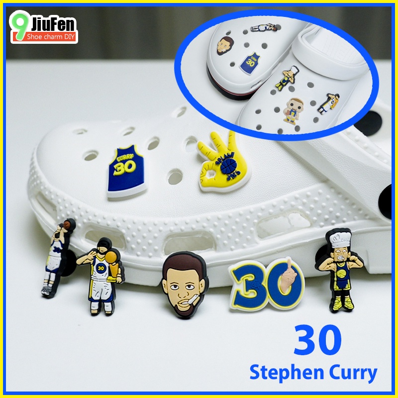 Jibbit Cartoon NBA Curry Shoe Button for Croc DIY Basketball Star Shoes ...