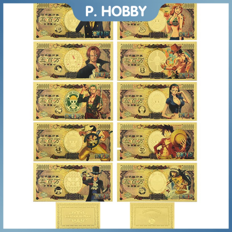 One Piece 5million Commemorative Banknote Luffy Zoro Nami Plastic Card ...