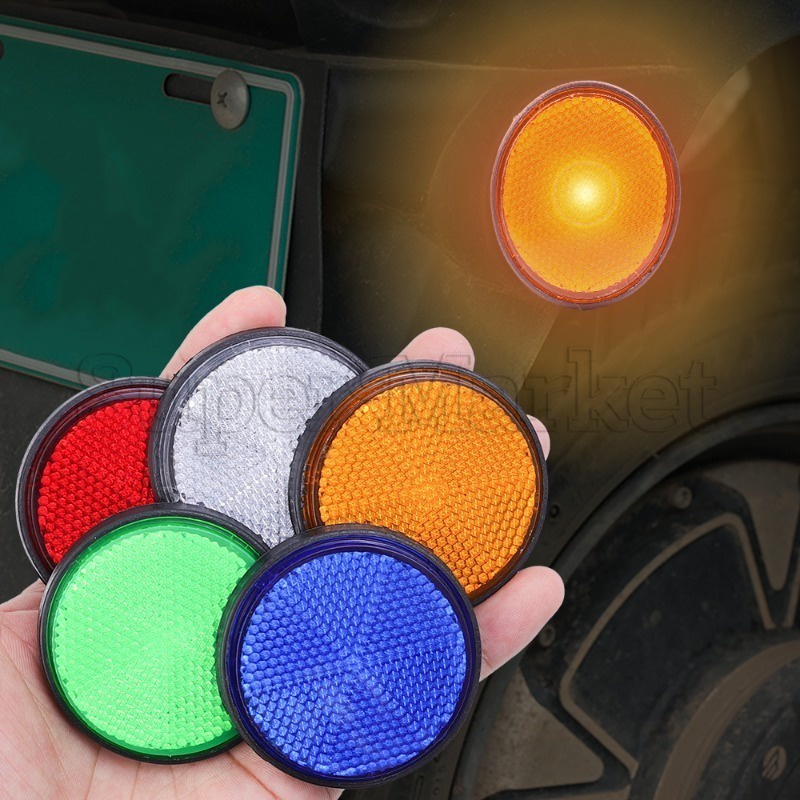 Motorcycle Circular Reflector / Rear Mud Brake Warning Device / Night ...