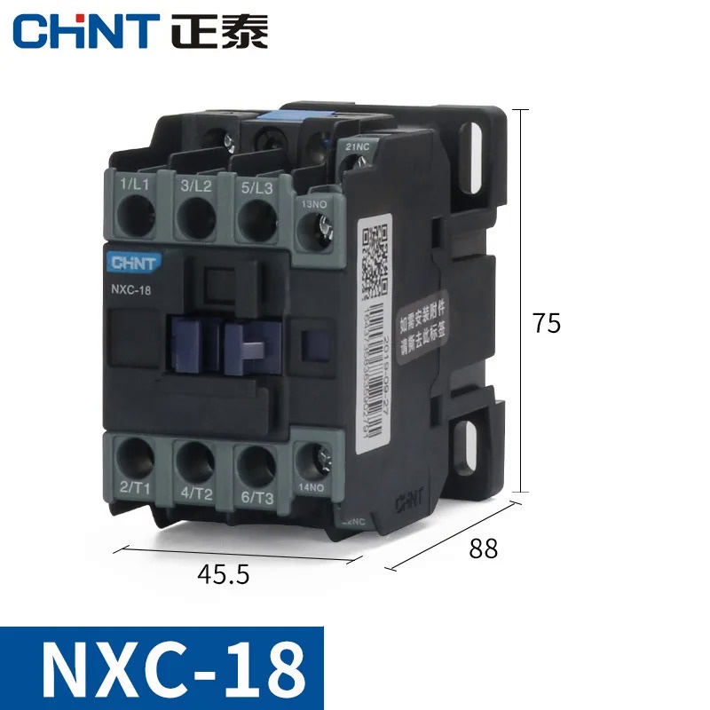 Original CHINT NXC-18 Contactor 18A 1NO+1NC AC 24V 36V 48V 110V 127V 220V 380V 415V CJX2 NXC LC1 ...