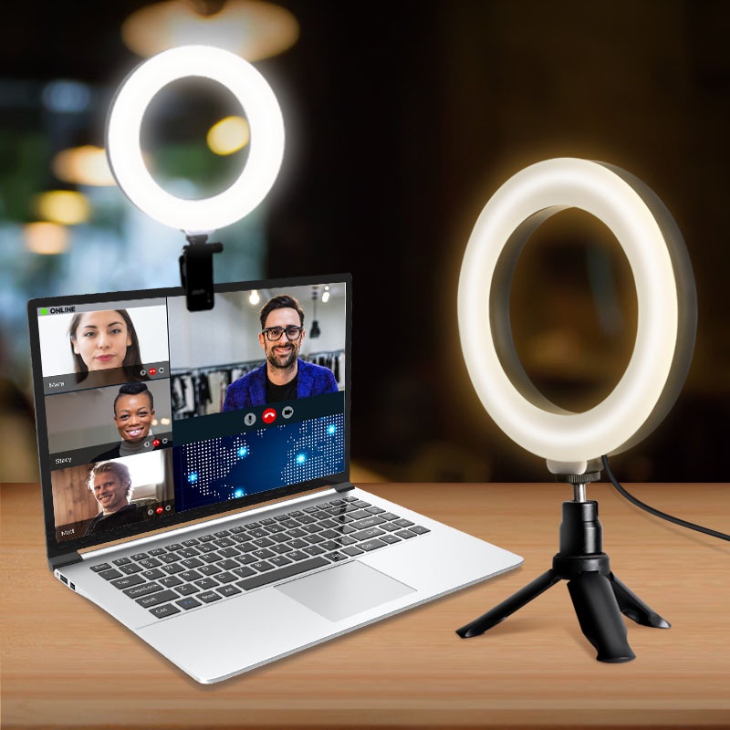20cm Ring Influencer Live Video Fill Light Desktop Portable Tripod ...