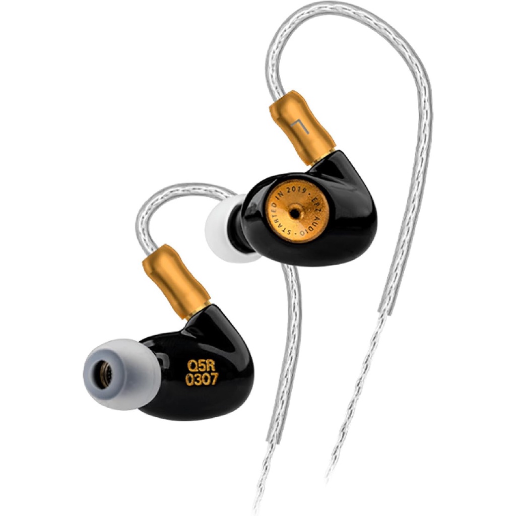 EPZ Q5 Earphones Wired HIFI Ceramic Carbon Nano Moving Coil IEM In Ear ...