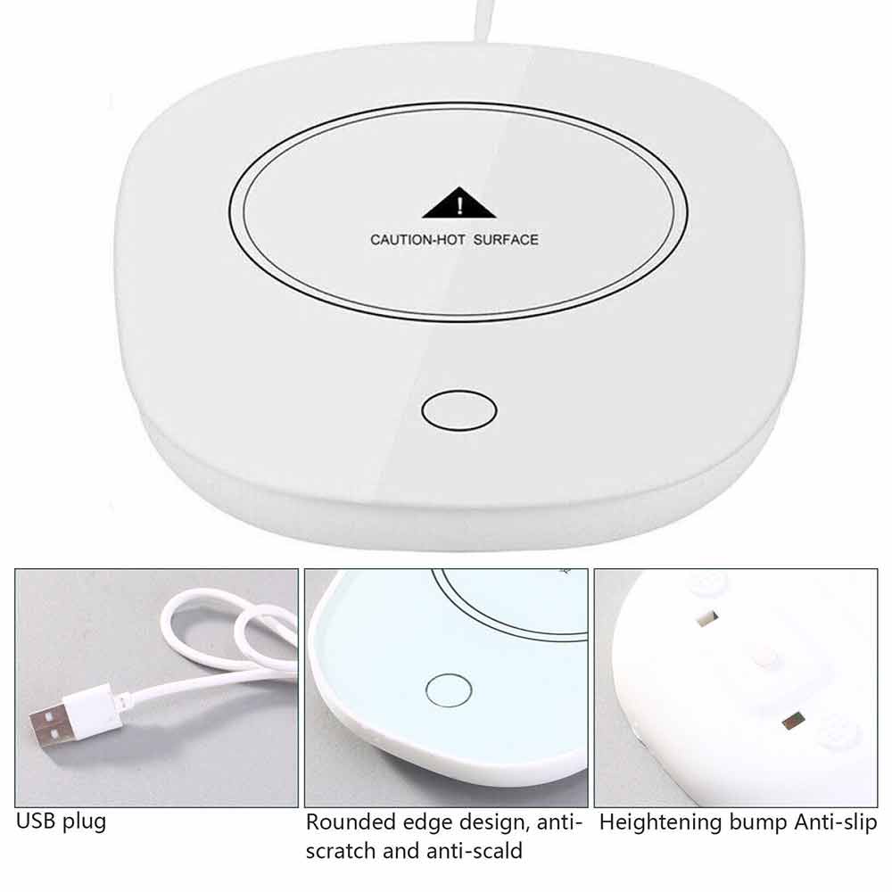 55℃ Electric Cup Mug Milk Tea Coffee Drink Warmer Heater Tray Mat ...
