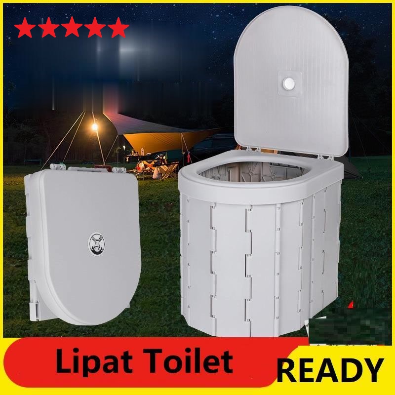 TENDA Camping Folding Toilet With Lid Portable Bucket Porta Potty Bath ...