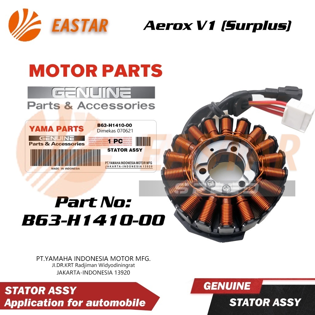 Stator Assy Orig Aerox V1 (Surplus) B63-H1410-00 for AEROX 155 V1 ...