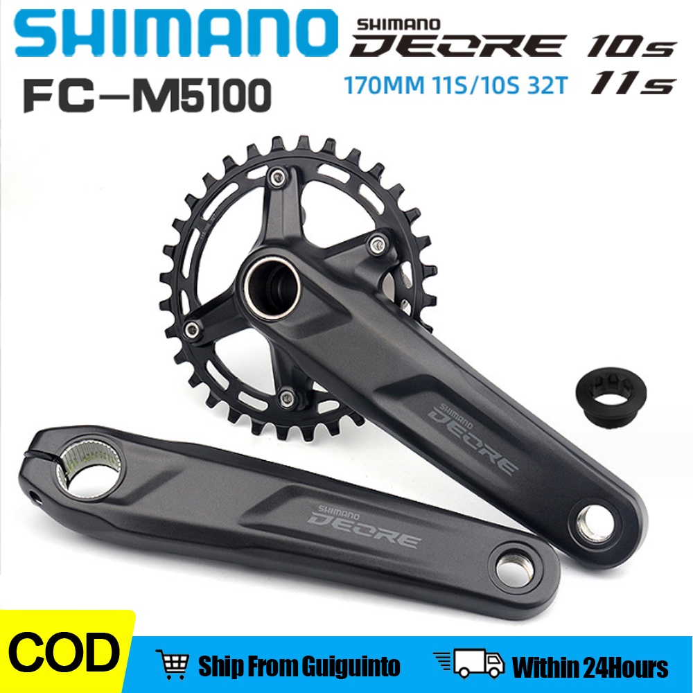 Original SHIMANO DEORE FC-M5100 Crankset 10/11 Speed MTB 170mm 32T Crank Chainring Bicycle Parts ...