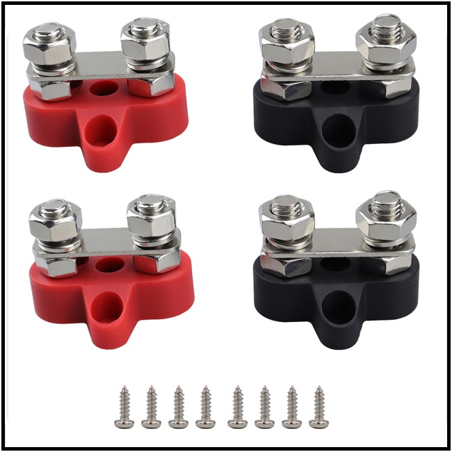 CI Battery Power Stud Junction Post Bus Bar Terminal Block 48V M6 M8 Dual Power Distribution ...