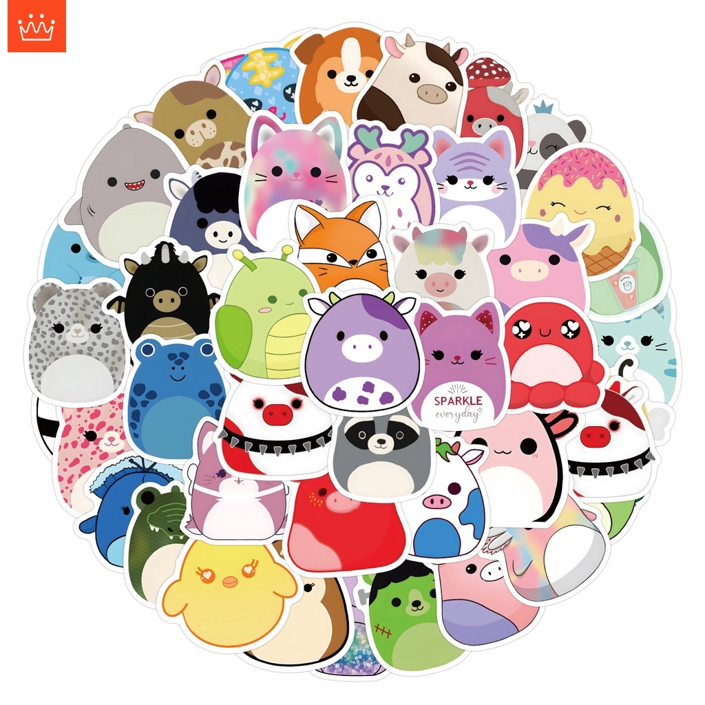 J· Squishmallow Stickers Set Cartoon Graffiti Waterproof Decals Pack ...
