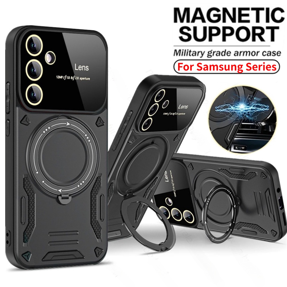 Shockproof Casing For Samsung Galaxy A05 S A05S A15 A25 A35 A55 5G 4G Metal Armor Ring Phone ...