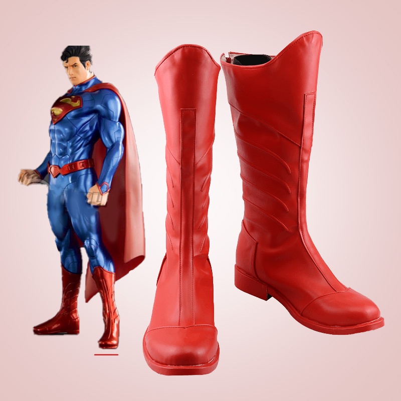 Superman Boots cos Shoes Customized Anime Cosplay Men's Boots Support ...