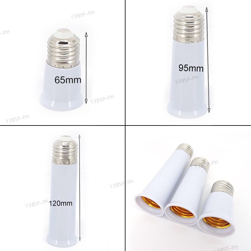 65mm 95mm 120mm E27 to E27 Extender Lamp Holder Base Bulb Extend ...