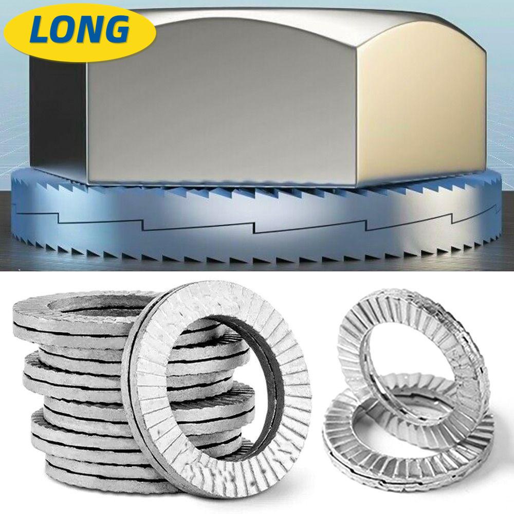 LONNGZHUAN 5Pcs Lock Washers, Double Side 304 Stainless Steel Wedge ...
