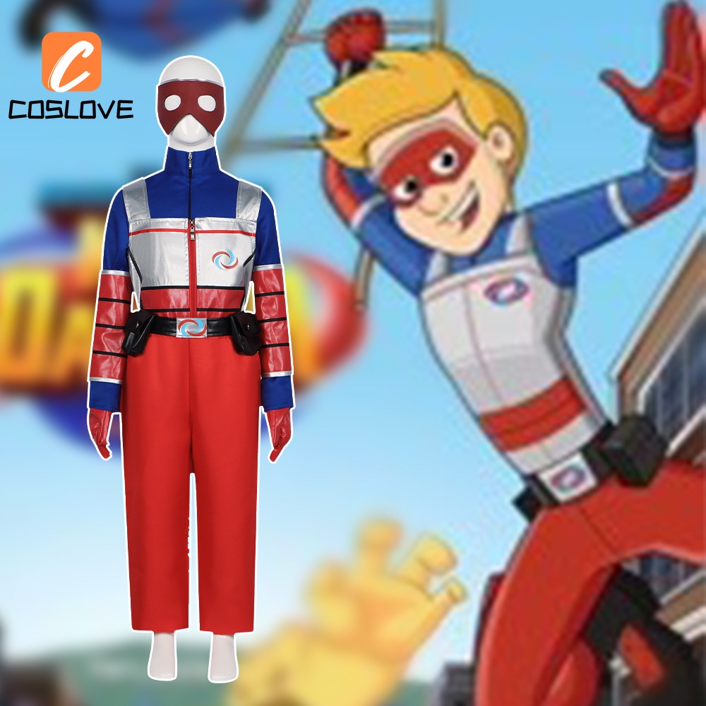 Anime The Adventures of Kid Danger Cosplay Full Set Costume Superhero ...