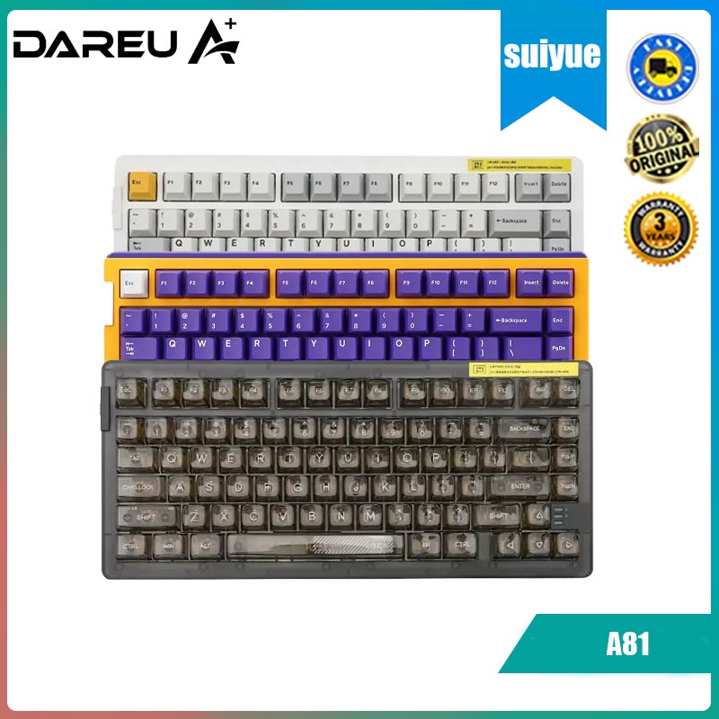 New Dareu A81 Wireless Mechanical Gamer Keyboard Three-mode 75% Gasket ...
