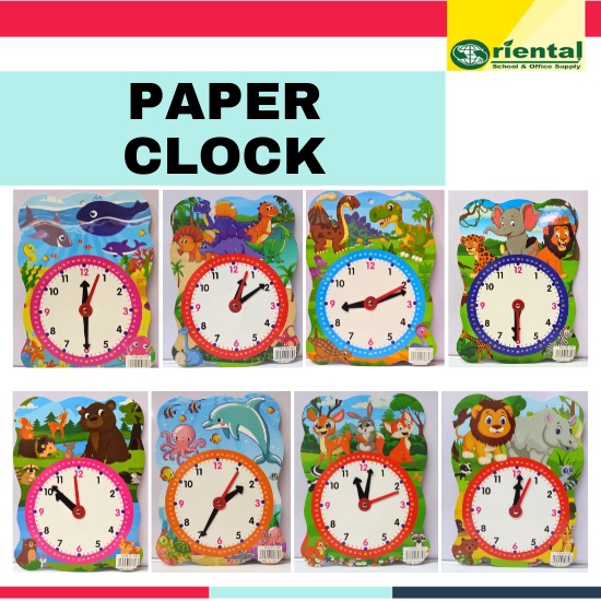 Educational Paper Clock for Learning Activity For Kids | Shopee Philippines