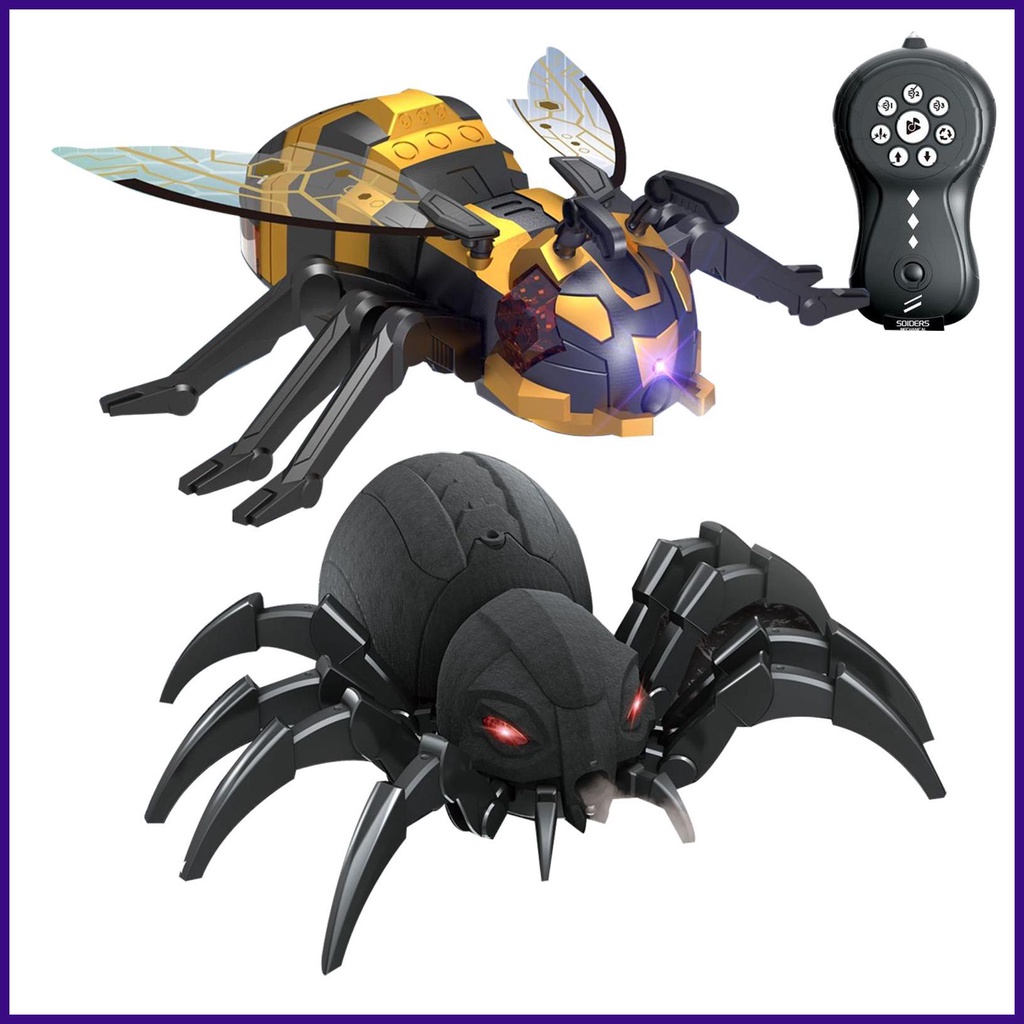 Remote Control Spider Toy Remote Control Bee Toy Cool Lights Remote ...