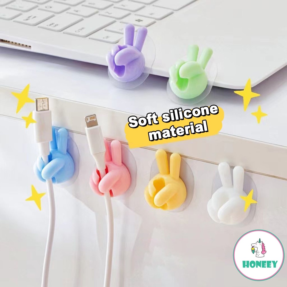 Cute "Yeah" Desktop Data Cable Storage Headphone Storage Office ...