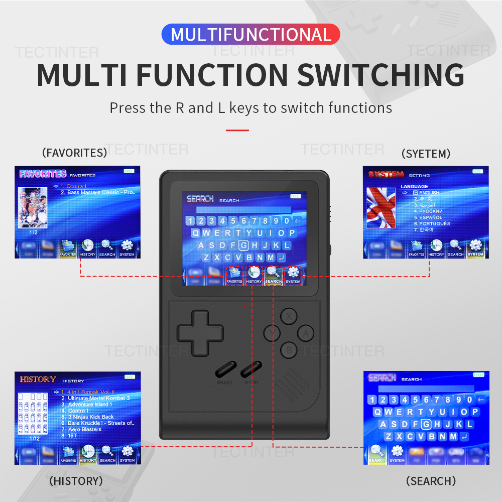 GB300 Retro Portable Handheld Game Console 3.0 inch Screen Video Game ...