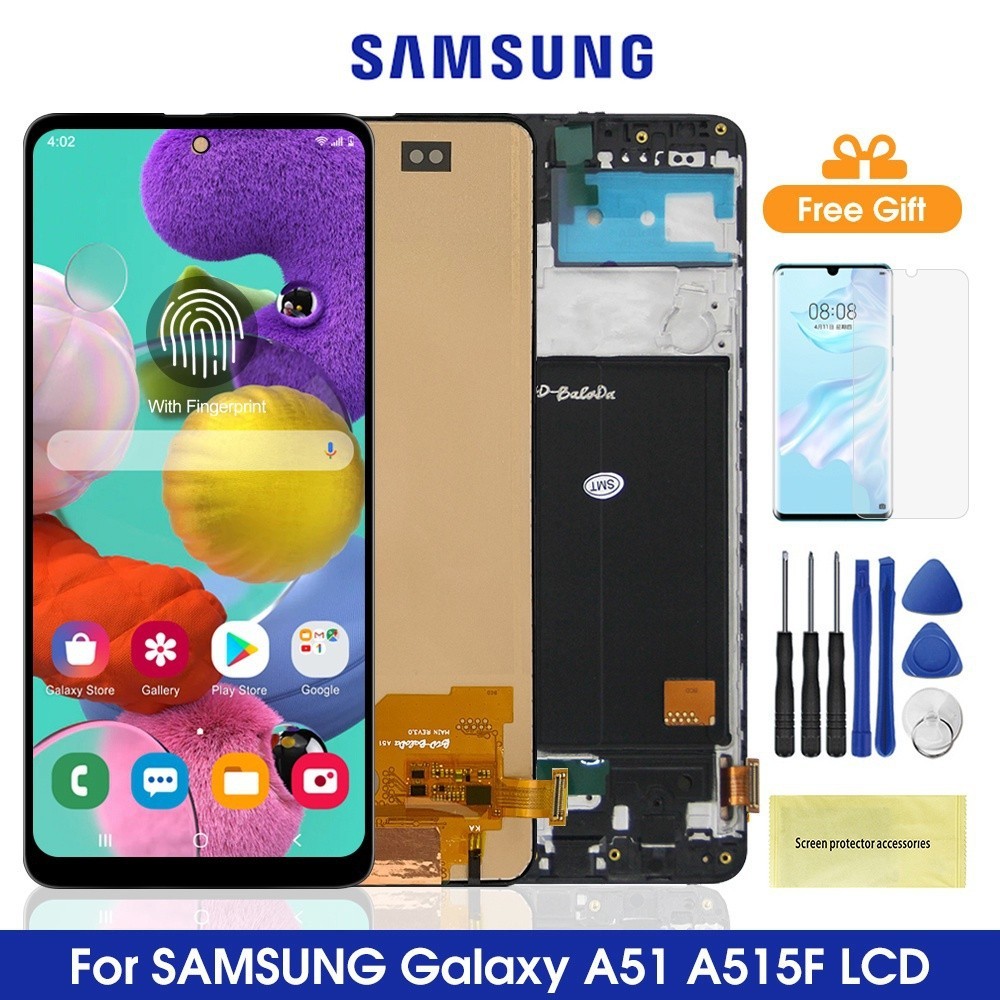 Super AMOLED For Samsung Galaxy A51 A515 LCD Display A515F/DS A515FD A515F LCD Display Touch ...