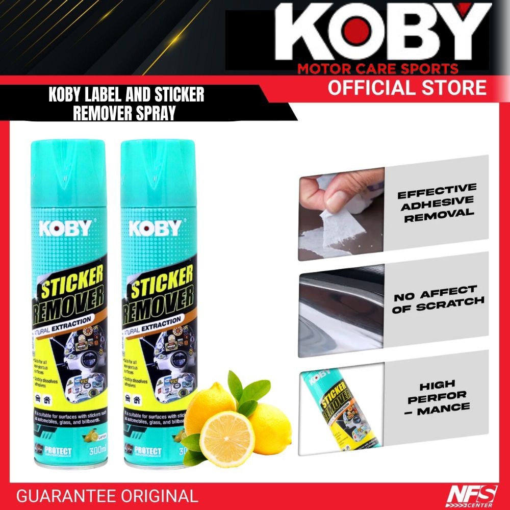 Koby Label And Sticker Remover Spray Quick Erase 300ml (Lemon) | Shopee ...