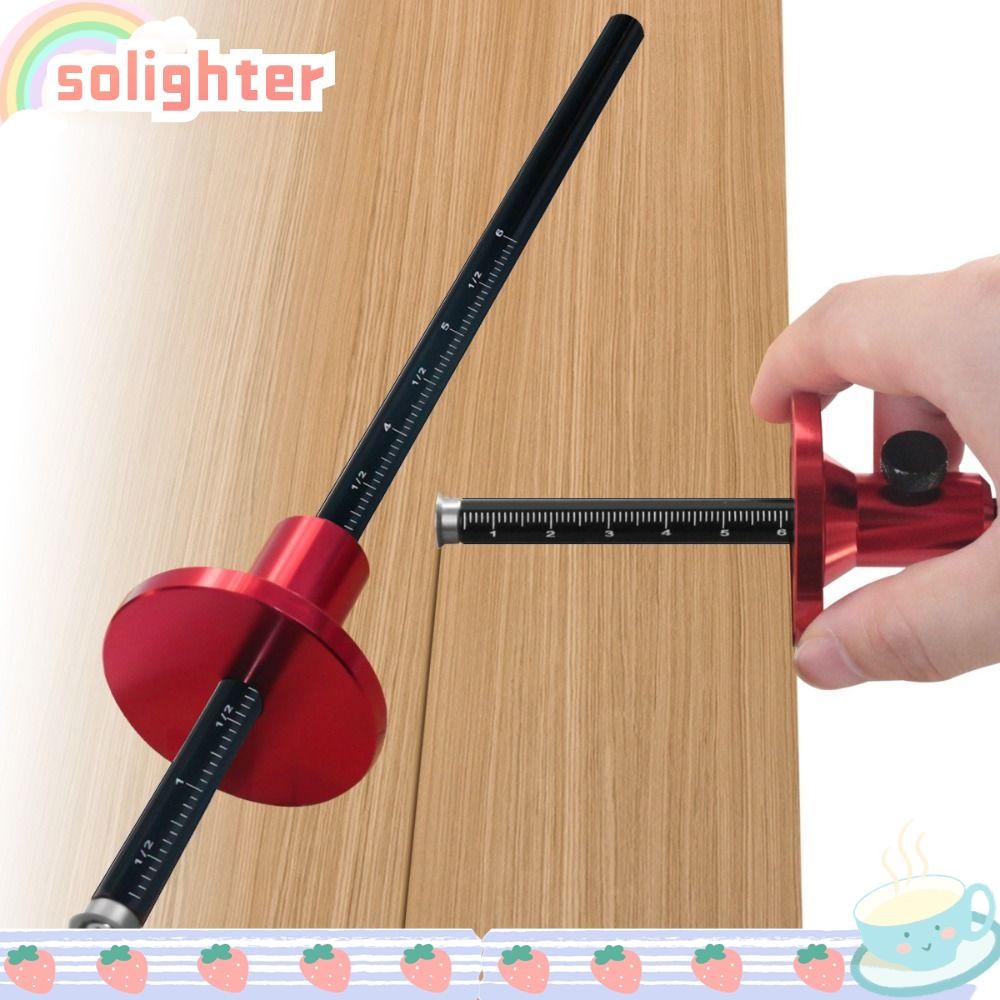 SOLIGHTER Wheel Marking Gauge, With Inch & MM Scale Parallel Line Drawing Woodworking Scriber ...